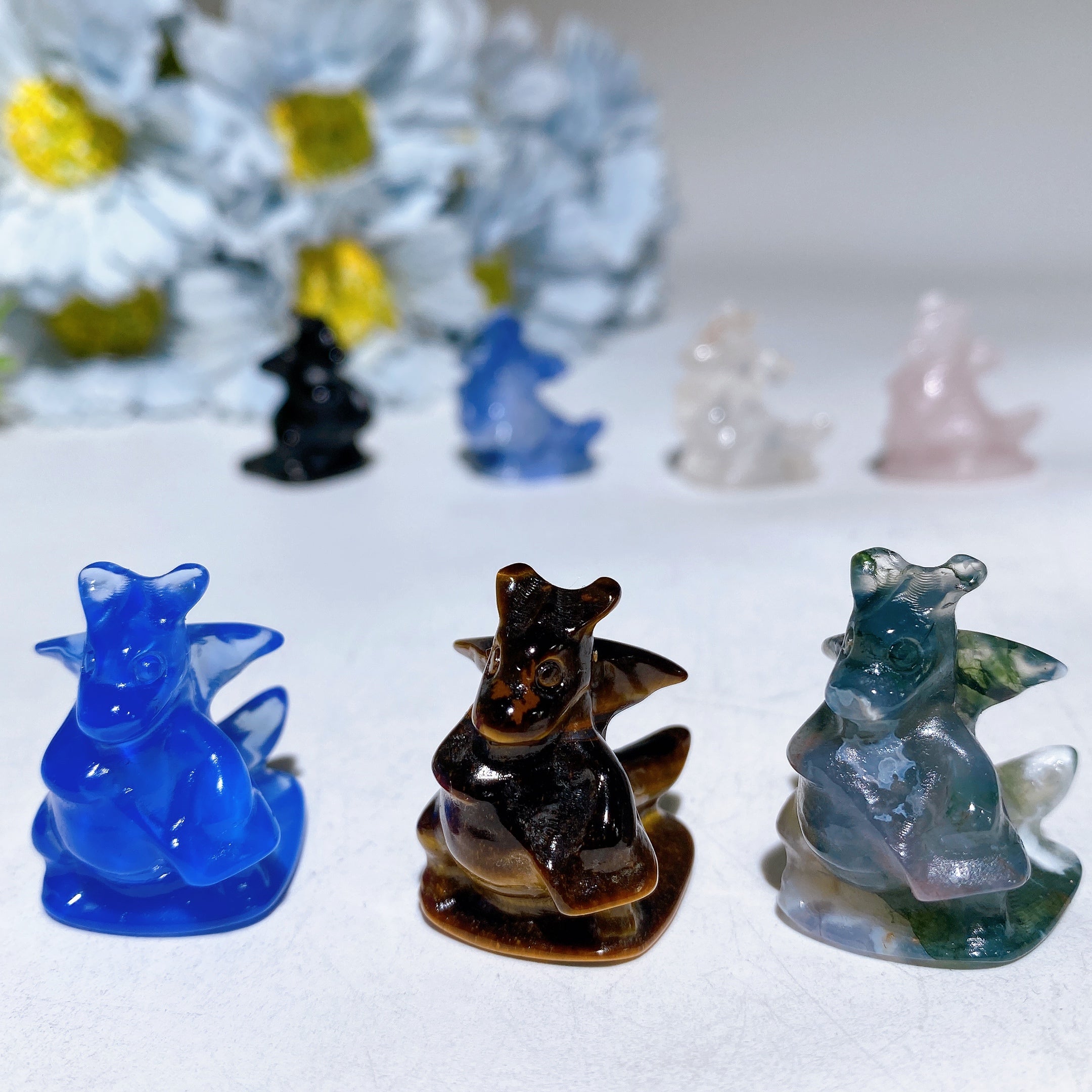 1.2" Mini Crystal Dragonite Pokemon Carving Crystal Healing Bulk Whole