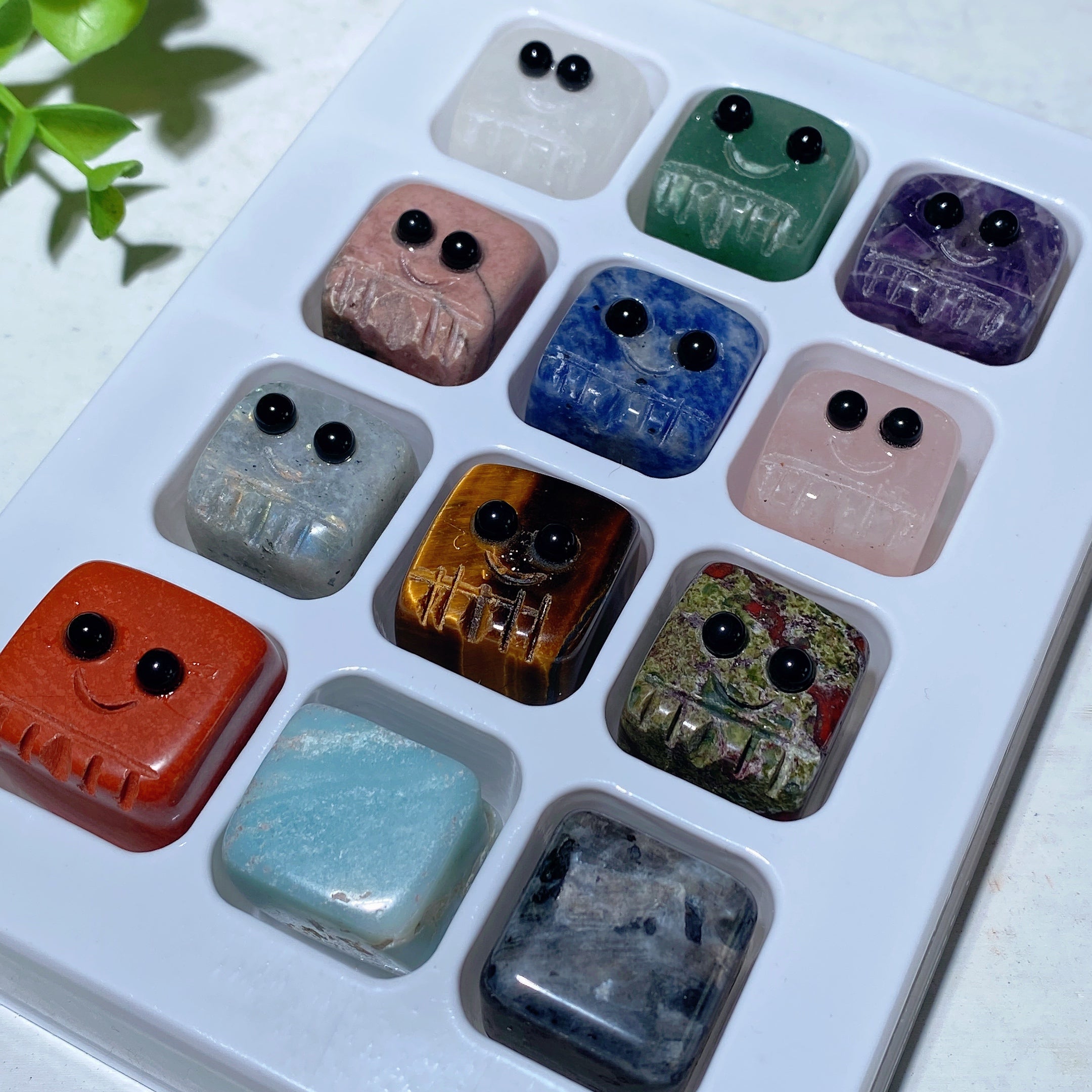 20mm Mixed Crystal Elf Cubes Collection Box Crystal Healing Bulk Whole