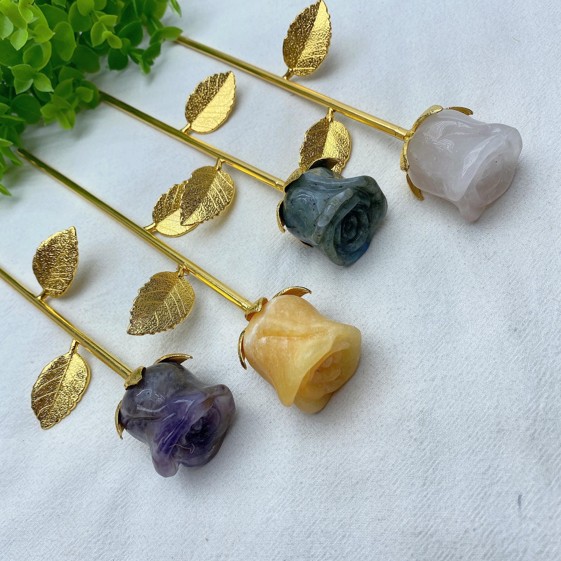 9.0" Mixed Crystal Rose Flower Crystal Healing Bulk Wholesale